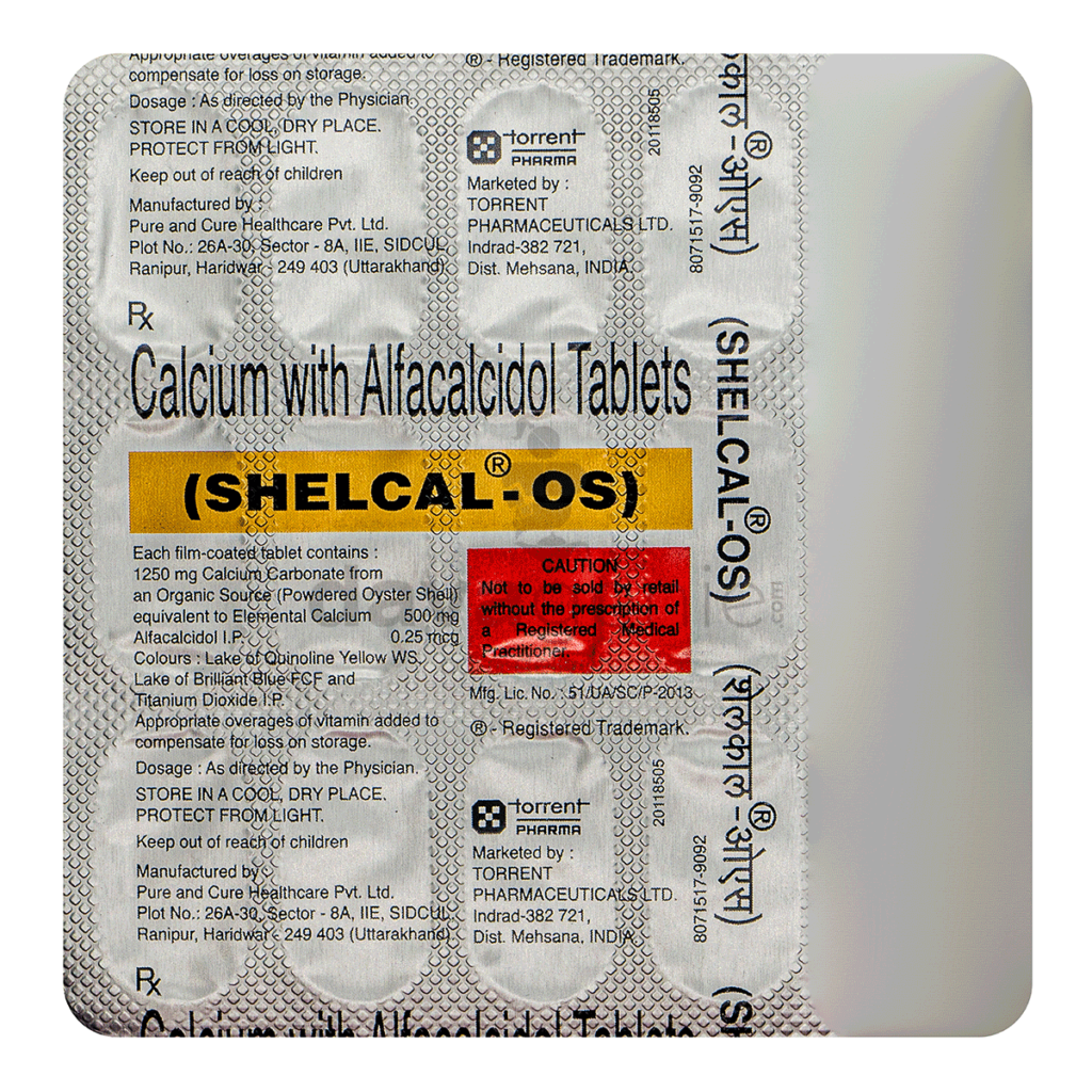 Shelcal OS 500mg Tablet 15S – Namaste Medico